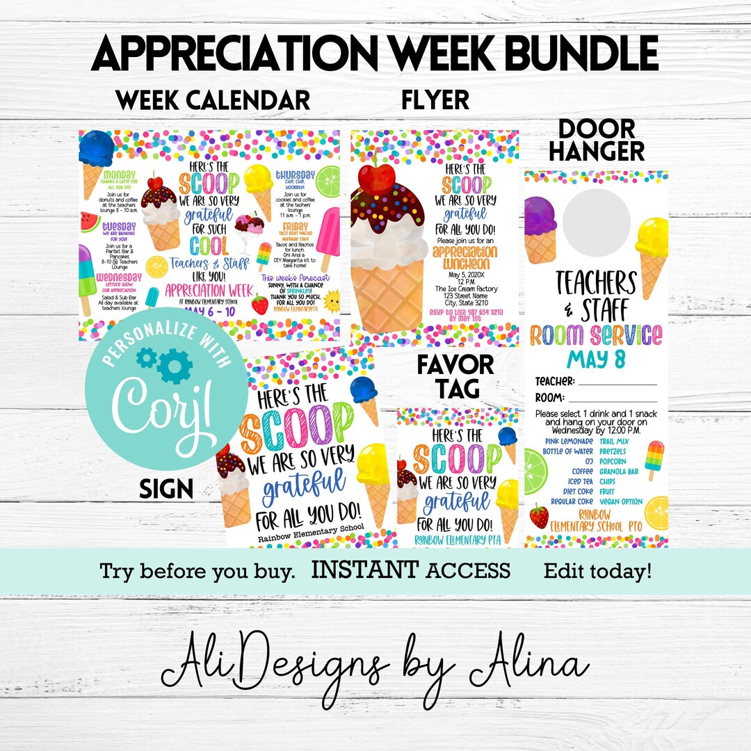Here's the Scoop Ice Cream Appreciation Week Bundle, Cool Teachers ...