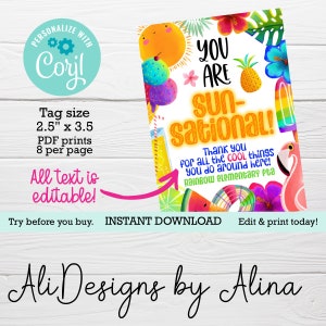 Sunsational Teacher Appreciation Week Bundle, Events Calendar, Room ...