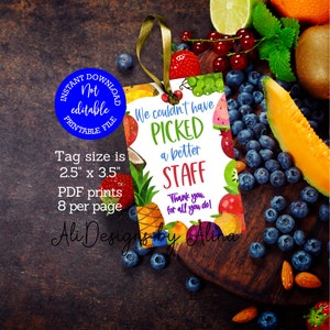 We Couldn't Have Picked a Better Staff PRINTABLE Tags, Team ...