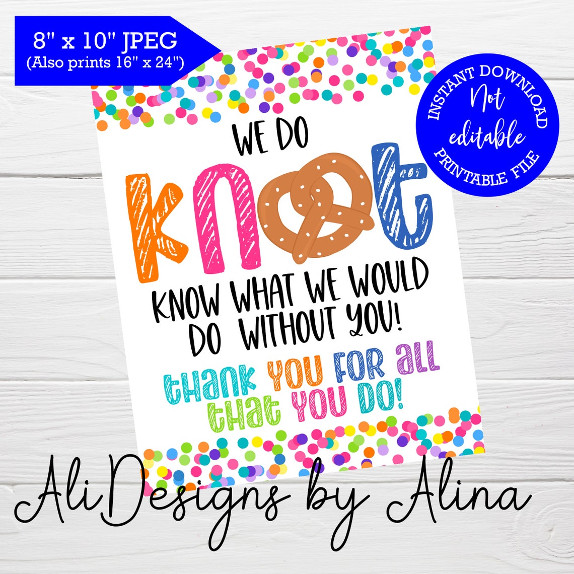 Snack Table Appreciation Signs, PRINTABLE Bundle, INSTANT Download ...