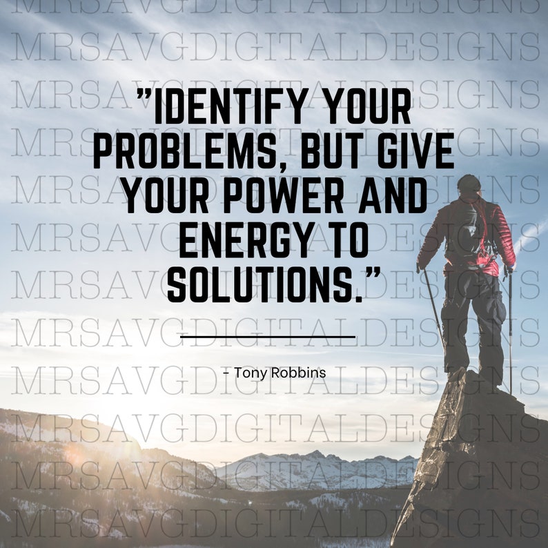 Tony Robbins Motivational Quote - Etsy