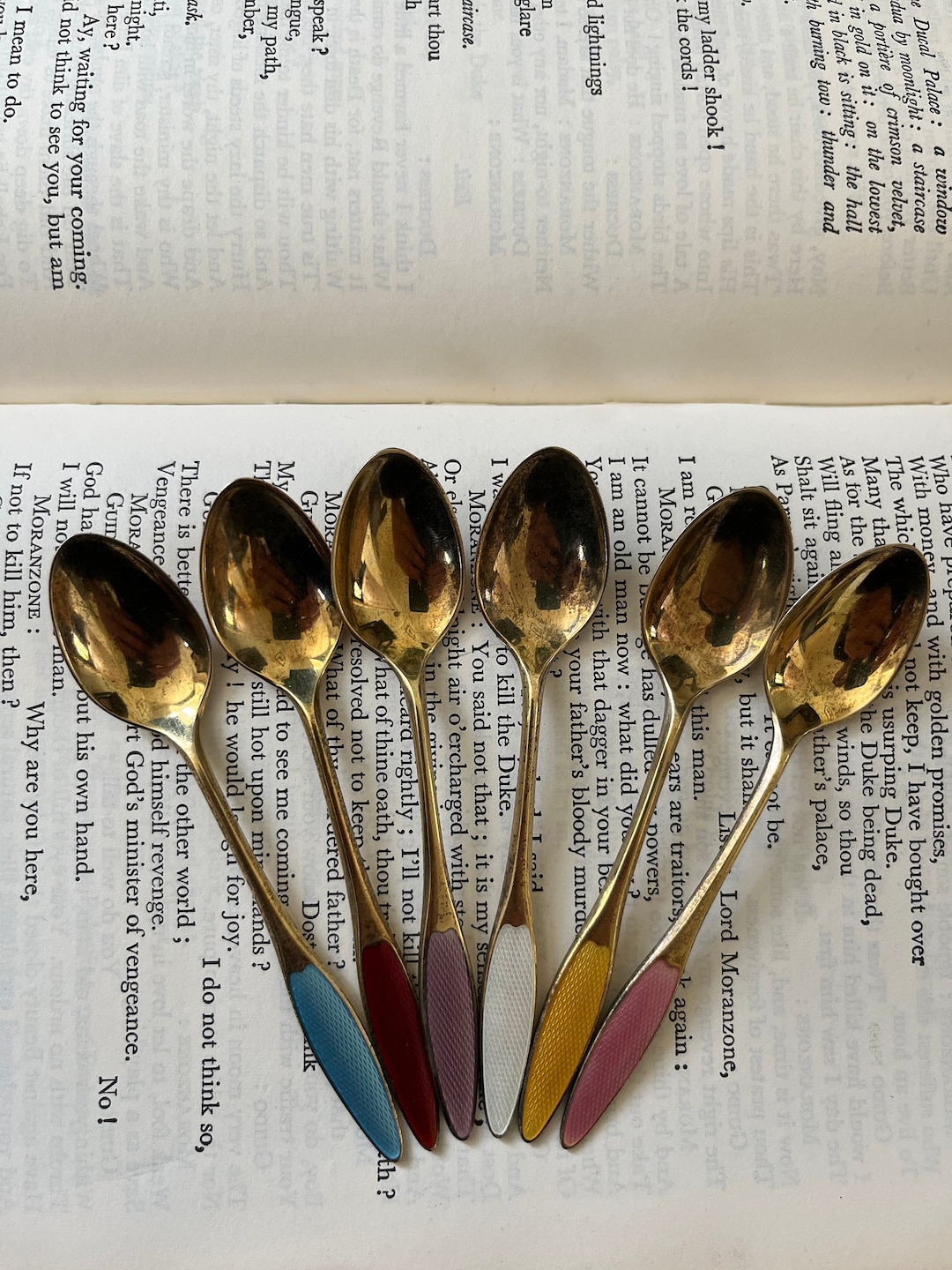 Frigast Denmark Sterling Silver Enamel Demitasse Spoons - Set of 6 - Etsy