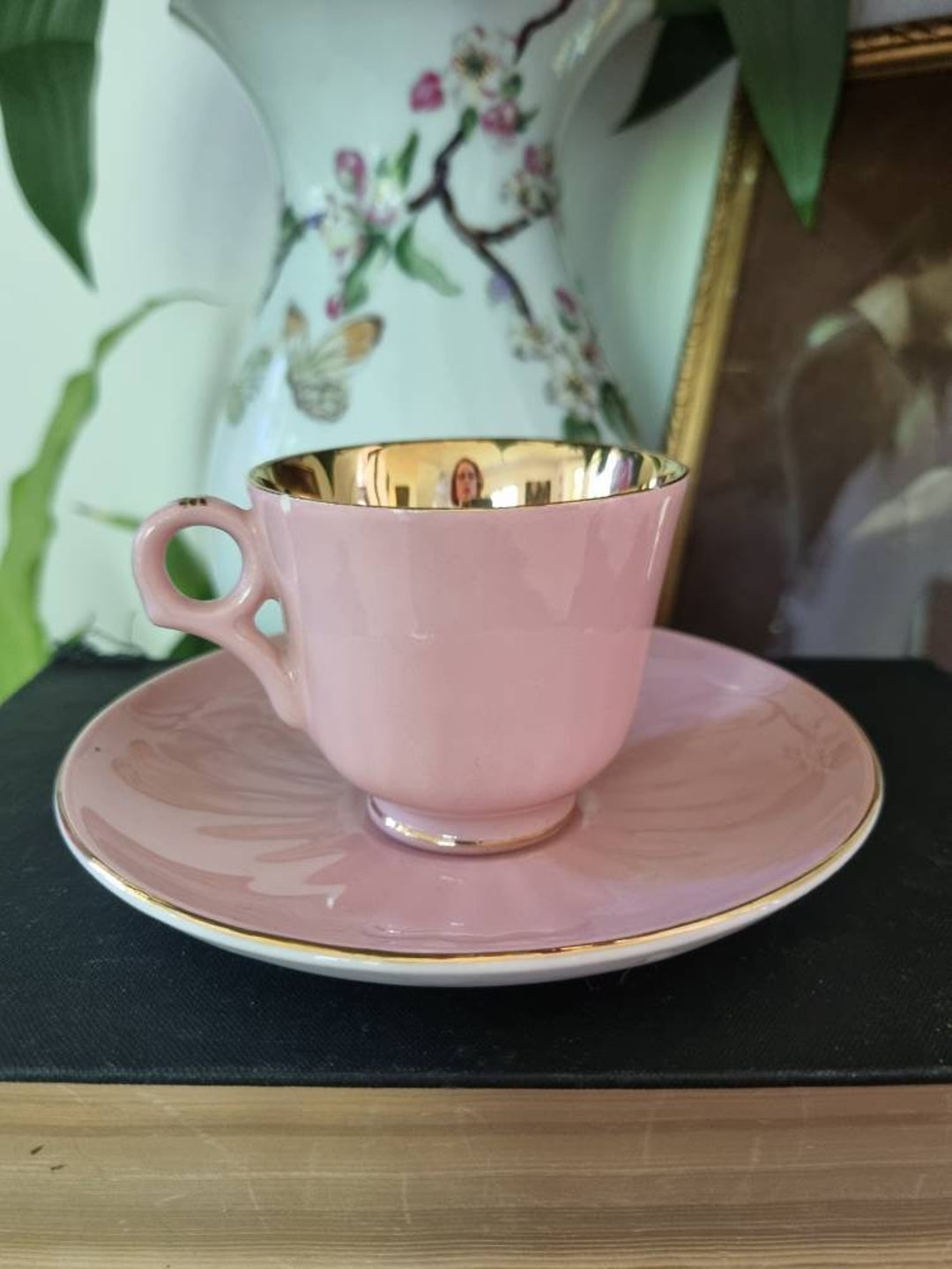 Mid Century Figgjo Flint Espresso Cup and Saucer: 24k Gold, Made in ...