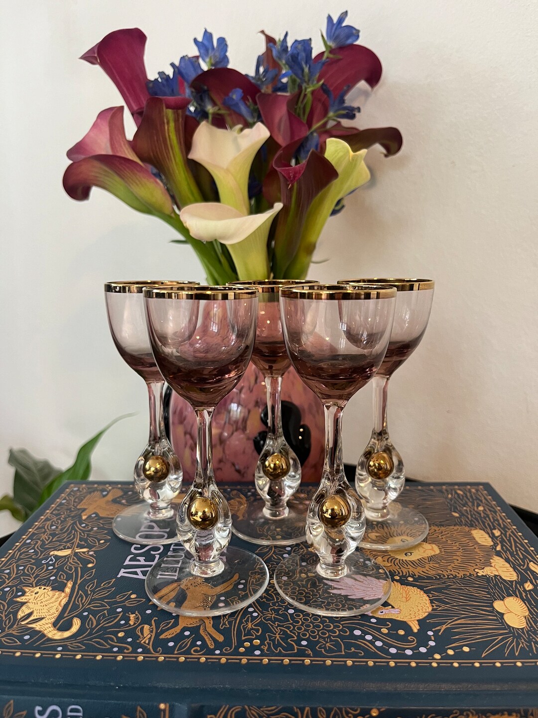 Set Of Five Golden Suzanne Zlata Zuzana Jozef Stanik Smokey Amethyst