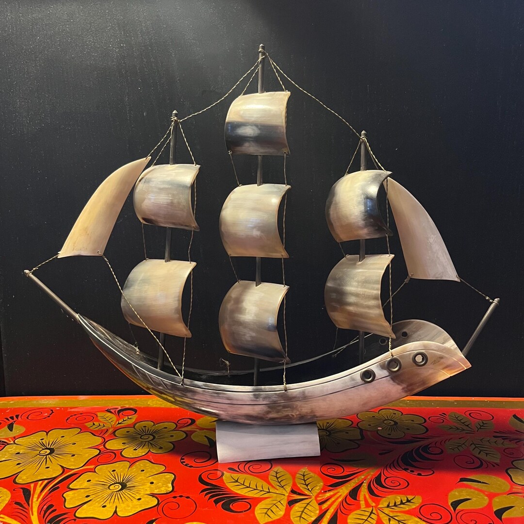 Vintage Bone Sailing Ship Sculpture - Etsy Canada