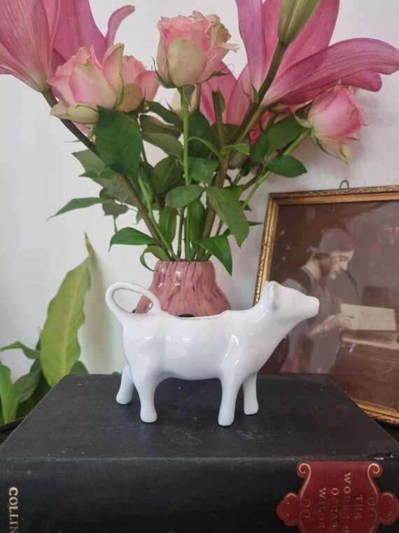Vintage Apilco Porcelain Cow Creamer - Etsy