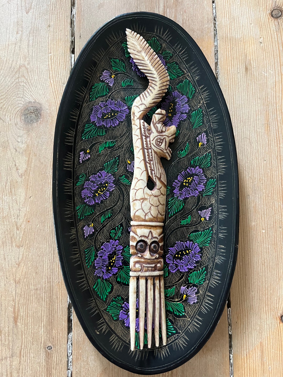Beautiful and Unusal Vintage Tribal Comb Made of Bone - Etsy