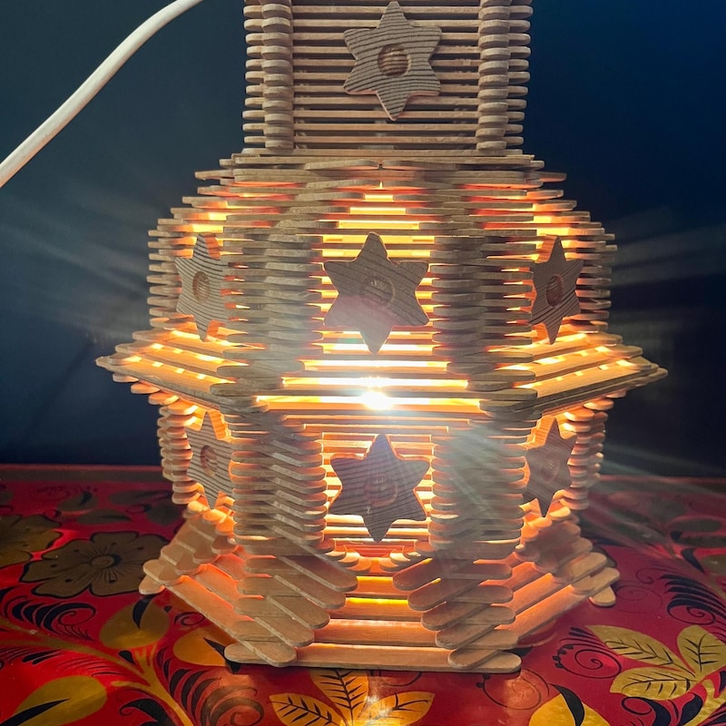 Popsicle Stick Lamp - Etsy