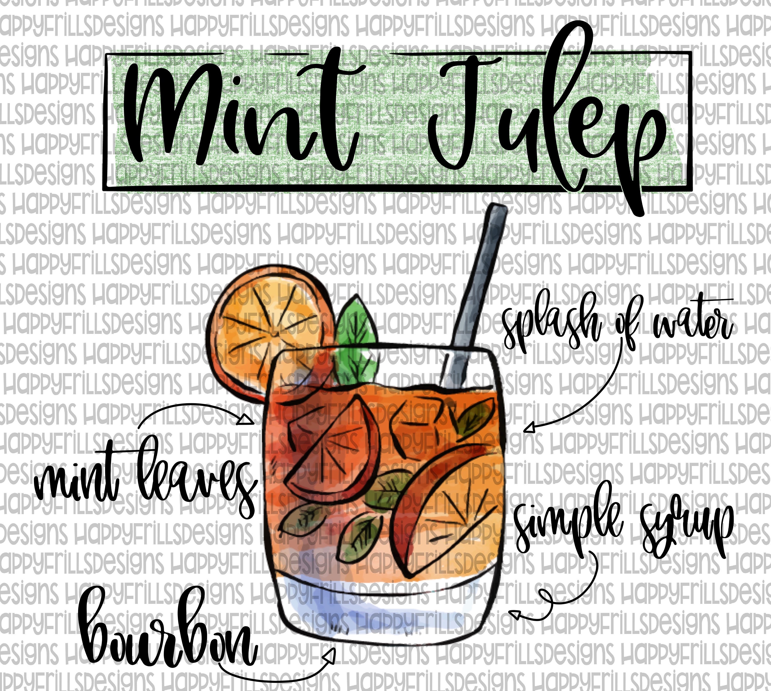 Mint Julep Digital Image Png Instant Download for Sublimation - Etsy