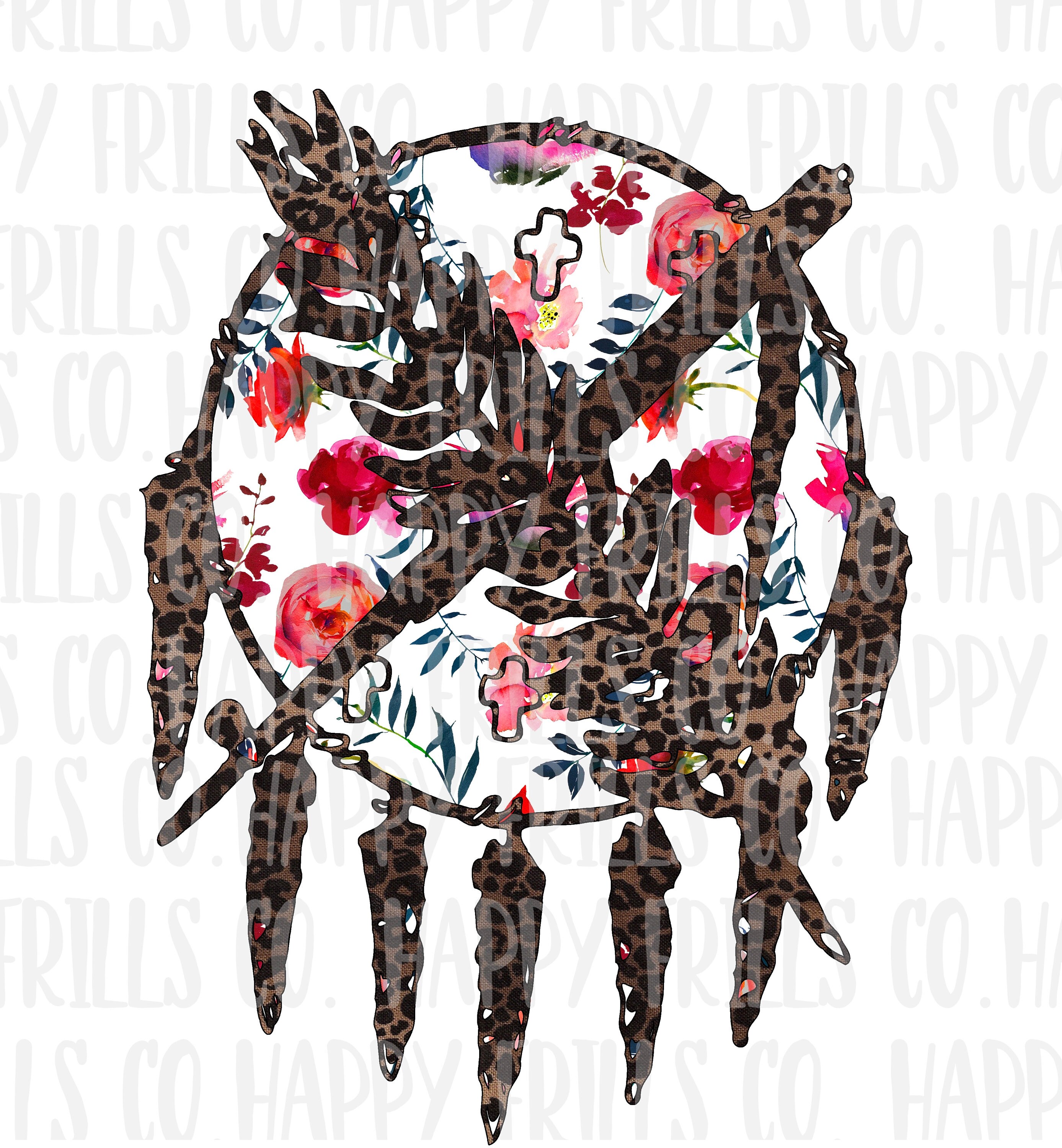 Oklahoma, Osage Shield, Leopard & Floral, Digital Image Png Instant ...