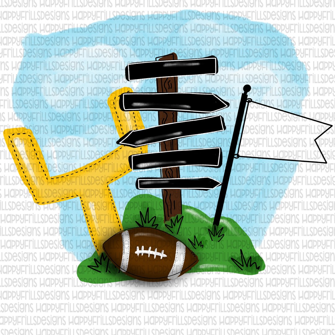 Black Sign With Football, Digital Image Png Instant Download for ...