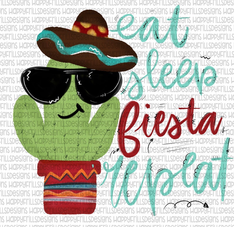 Fiesta Design Png for Sublimation Hand Drawn Design - Etsy