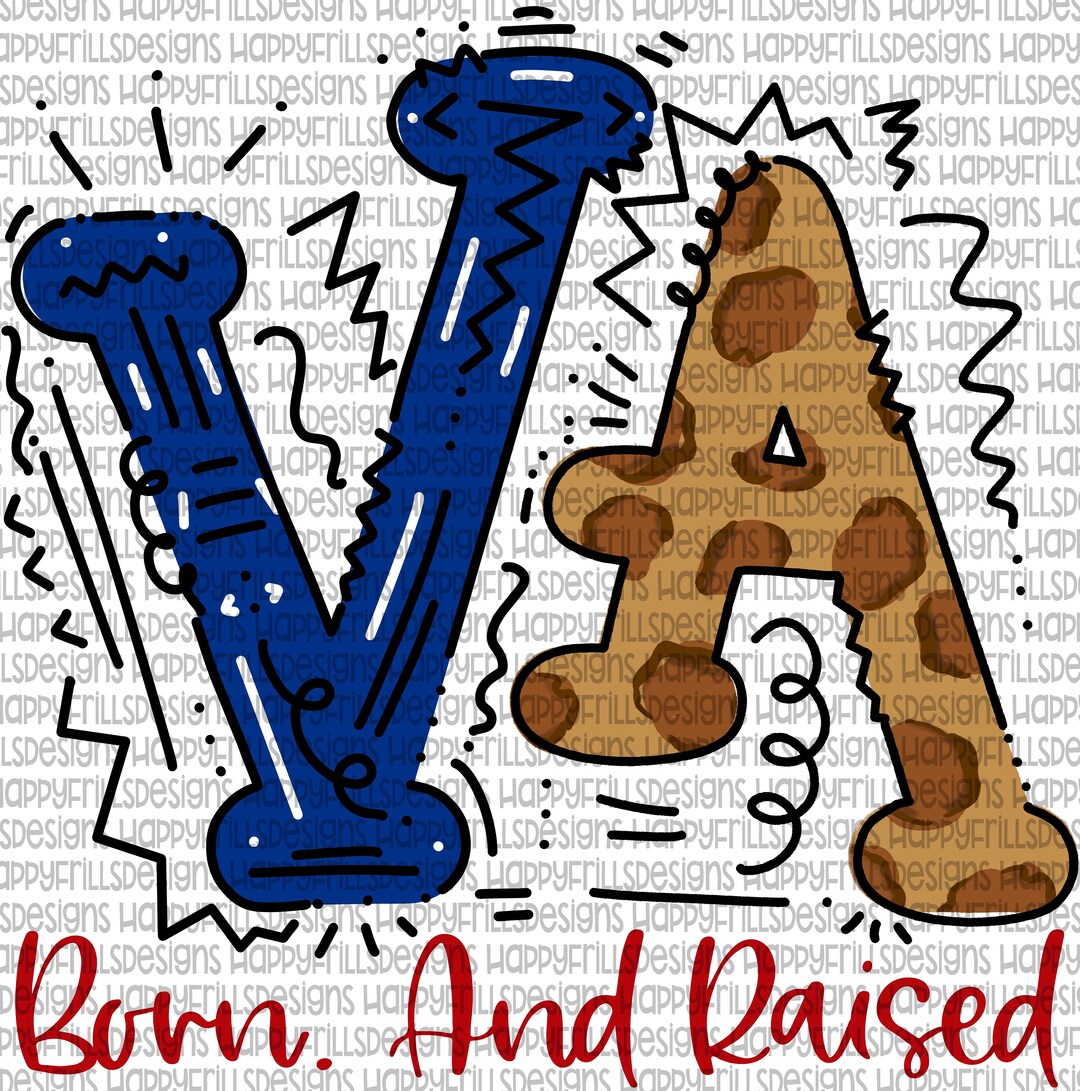 Virginia Born & Raised Outline Png Instant Download, Design for ...