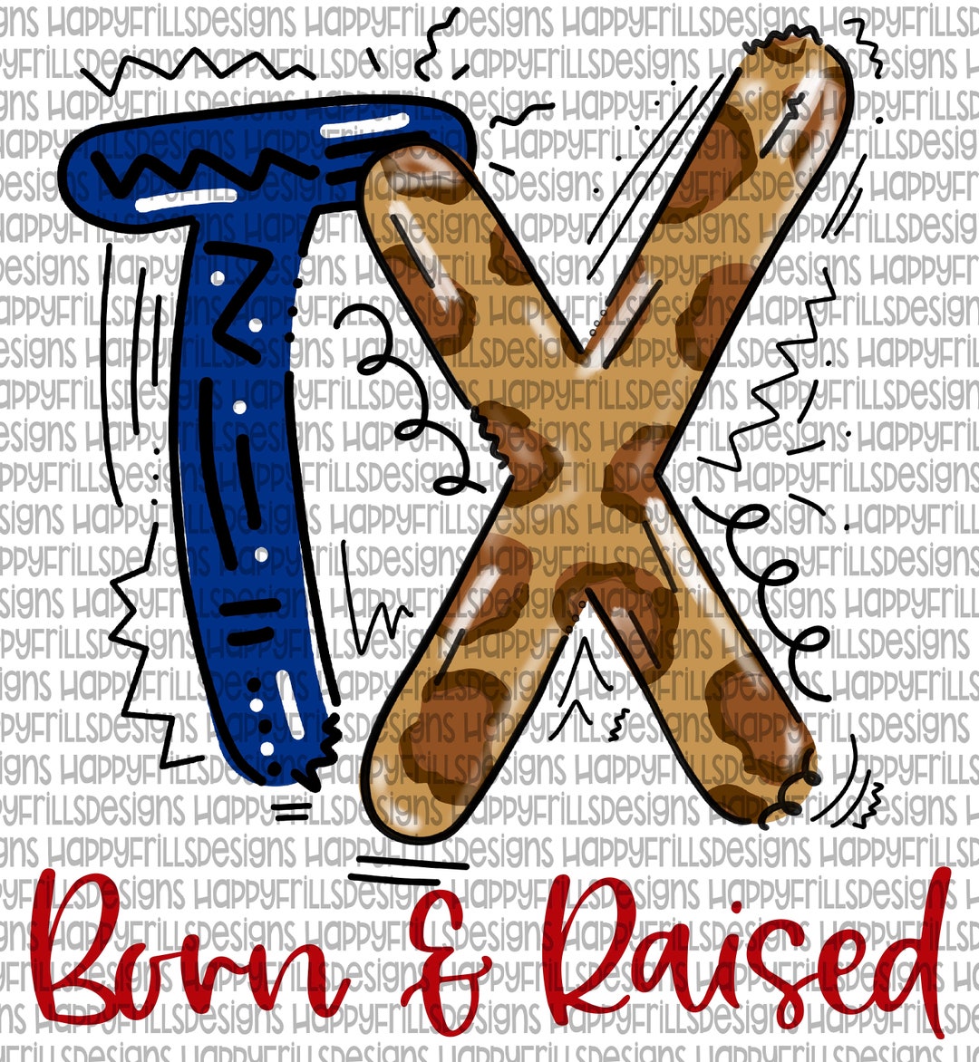 Texas Born & Raised Outline Png Instant Download Design for - Etsy