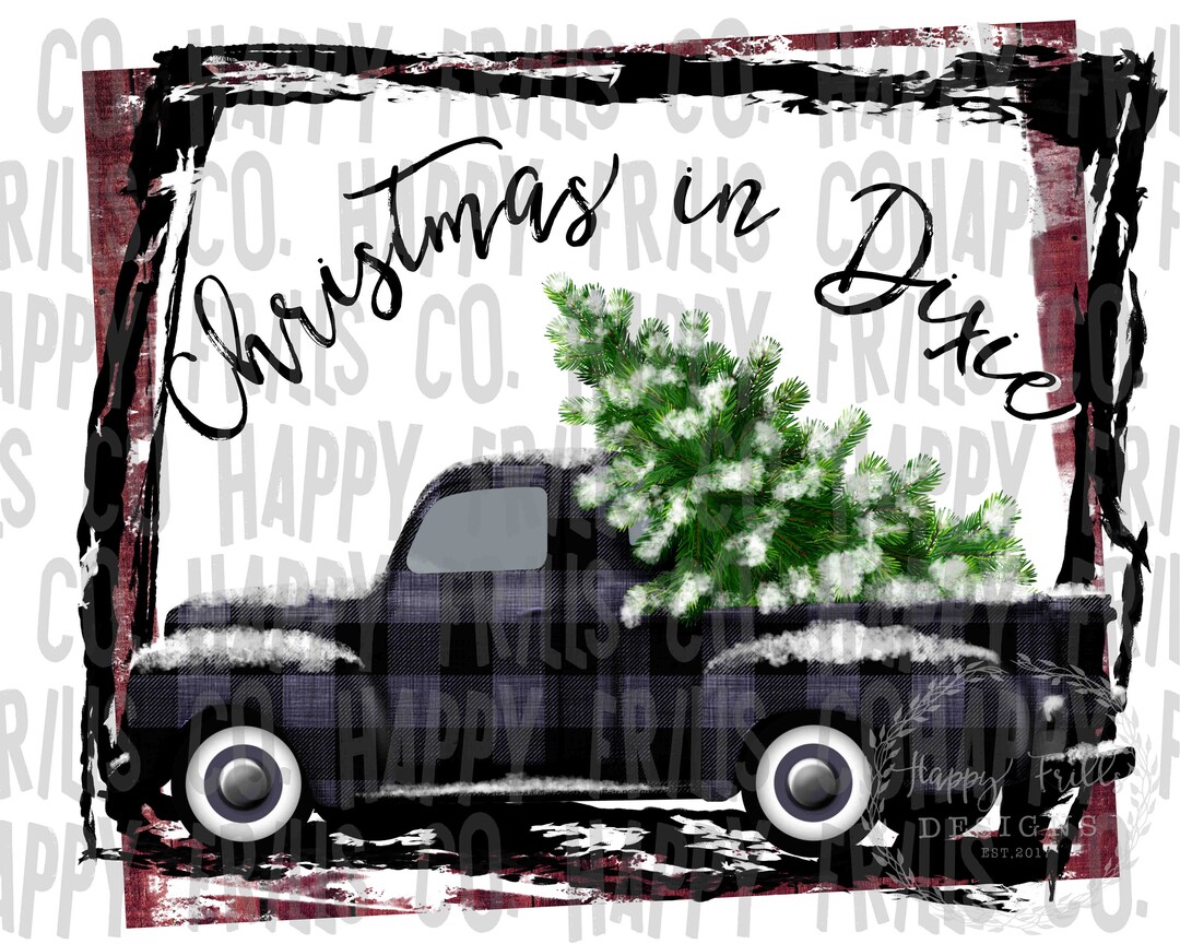 Christmas in Dixie Digital Image Png Instant Download for Sublimation ...