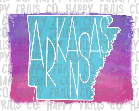 Arkansas in watercolor Digital image png instant download for | Etsy