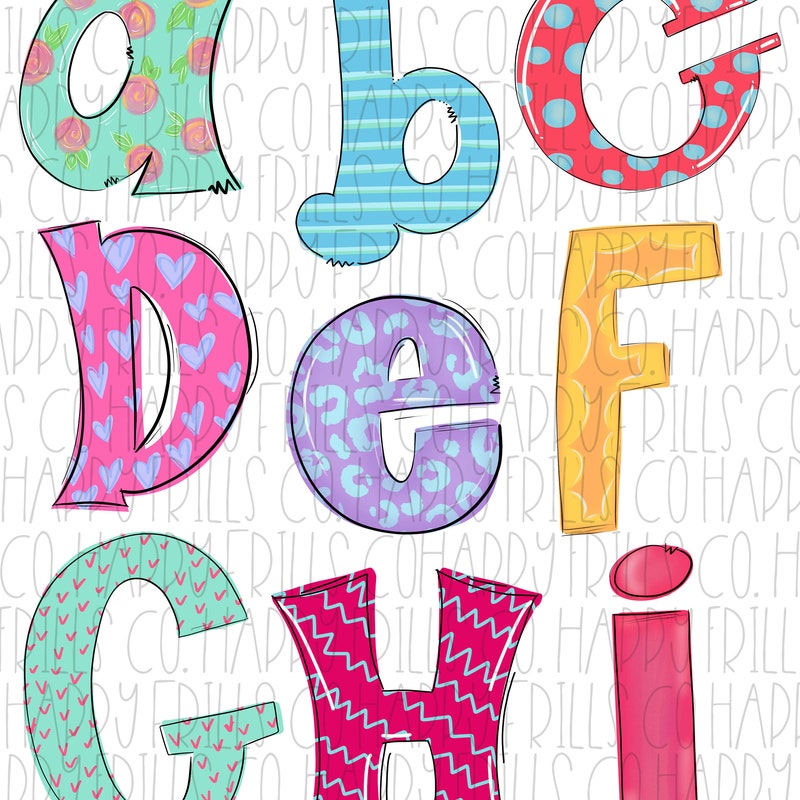 Doodle Alphabet - Etsy