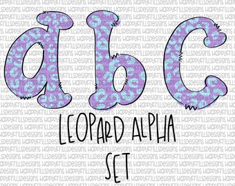 Leopard Alphabet PNG Alphabet Sublimation Alphabet Letters - Etsy