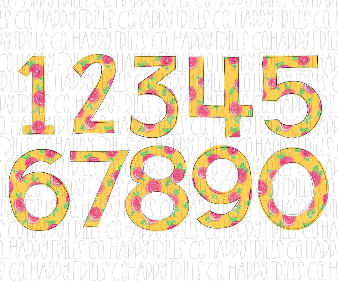 Whimsical Doodle Number Pack Designing and Sublimation, Sublimate - Etsy