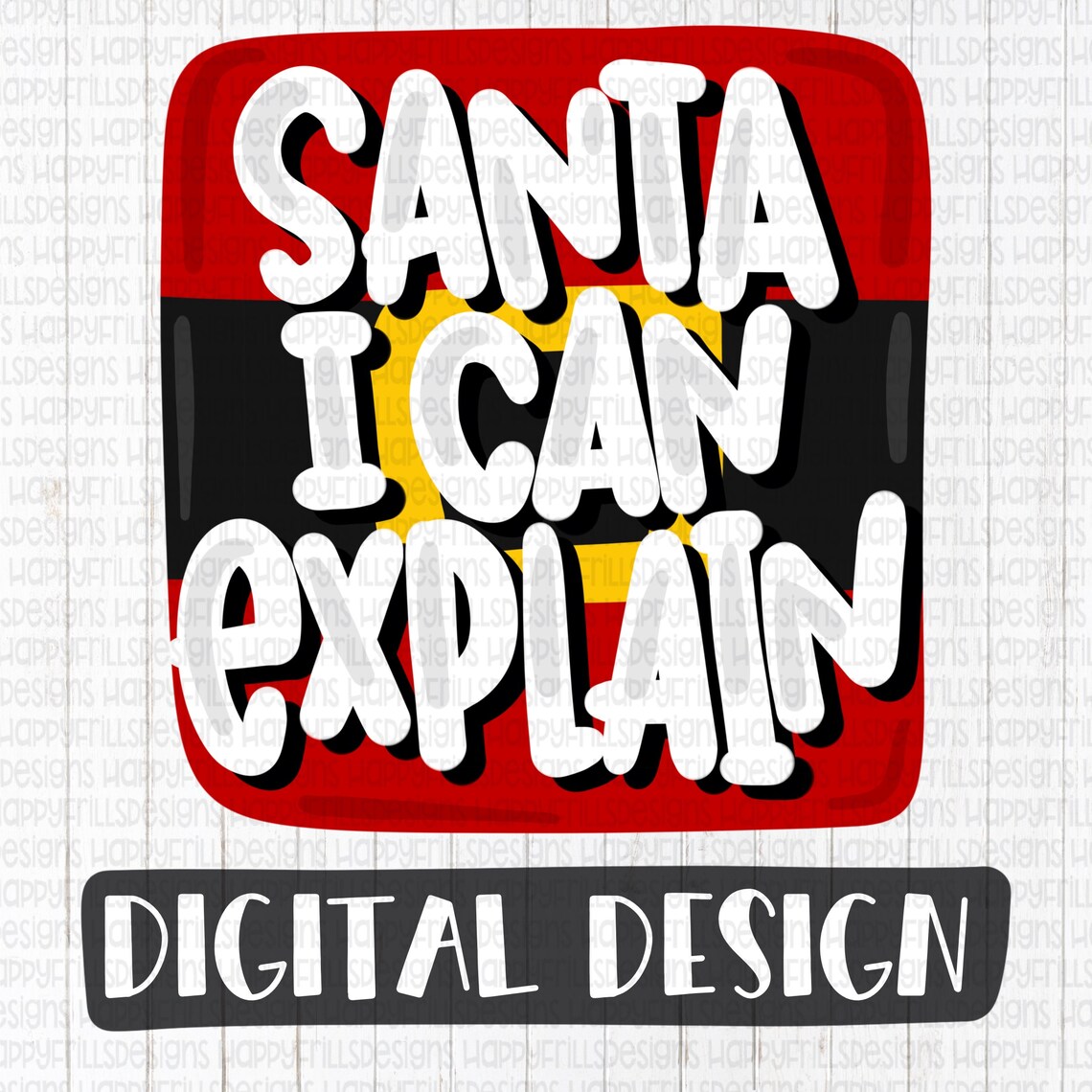 Santa I Can Explain Lettered Doodle Png Instant Download | Etsy