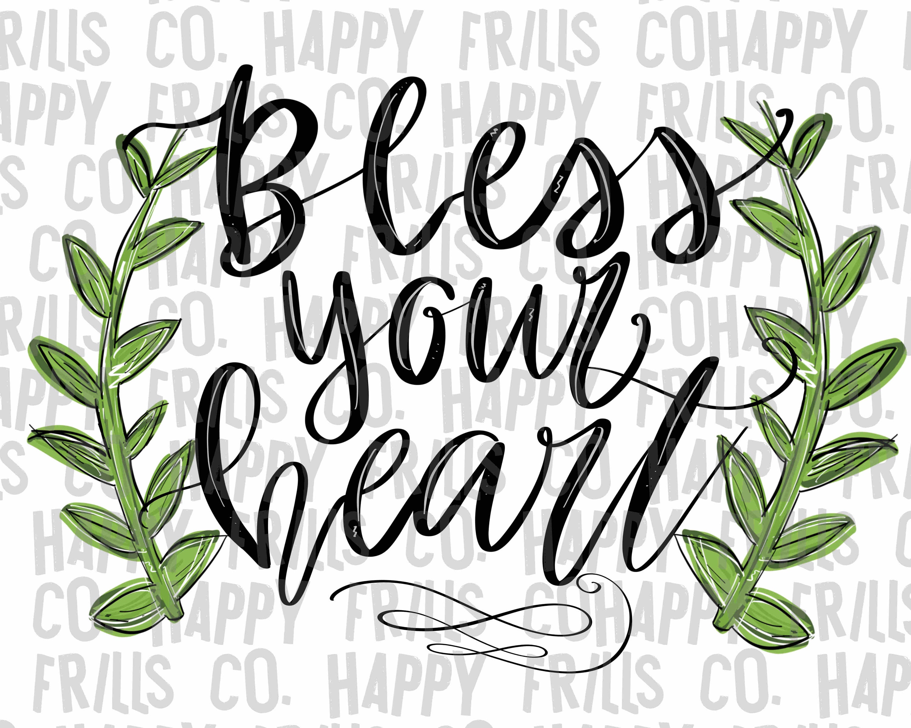 Bless Your Heart Design Digital Image Png Instant Download for - Etsy