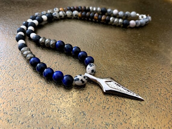 Protection Necklace for Mens Multi Stone Necklace Mens | Etsy