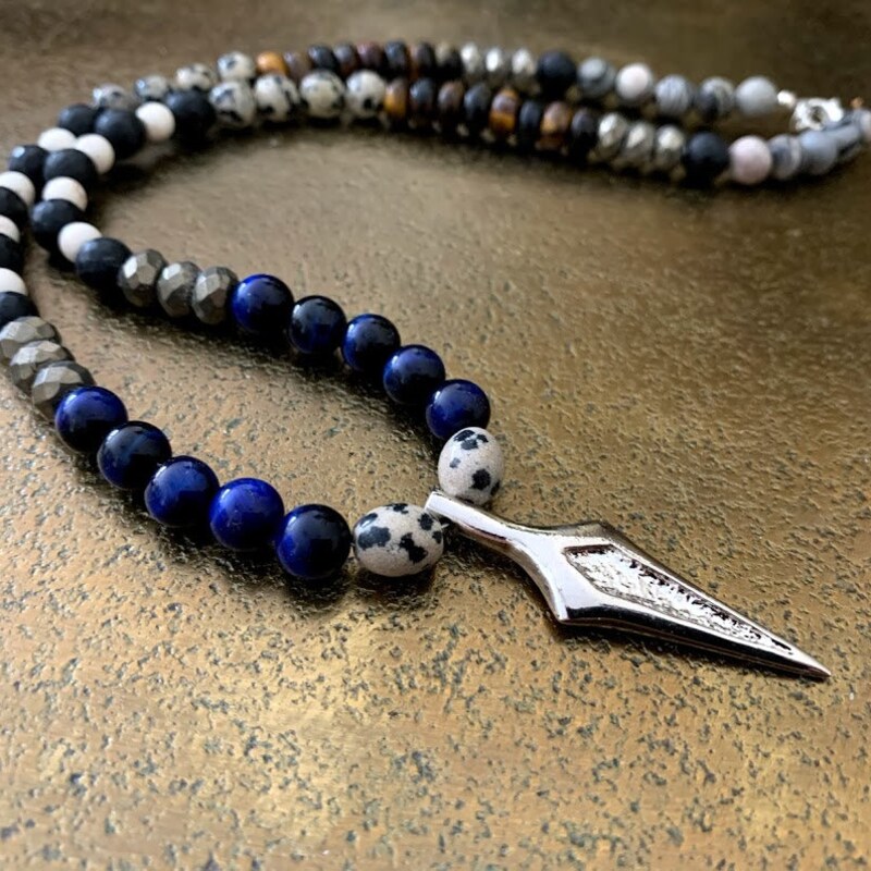 Mens Gemstone Necklace - Etsy