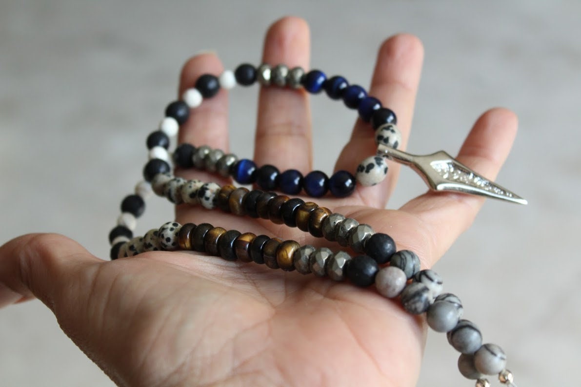 Protection Necklace for Mens Multi Stone Necklace Mens - Etsy