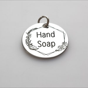 Hexagon Floral Stainless Steel Soap Tags | Soap Labels | Dish Soap ...