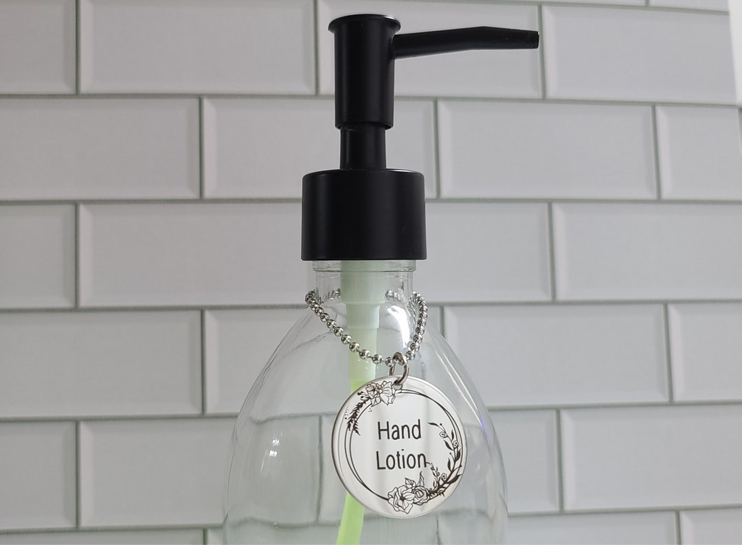 Floral Stainless Steel Tags, Soap Labels, Decanter Tag, Dish Soap Label ...