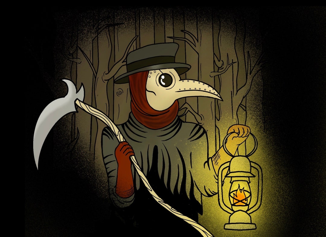 Plague Doctor Tattoo Flash Print - Etsy