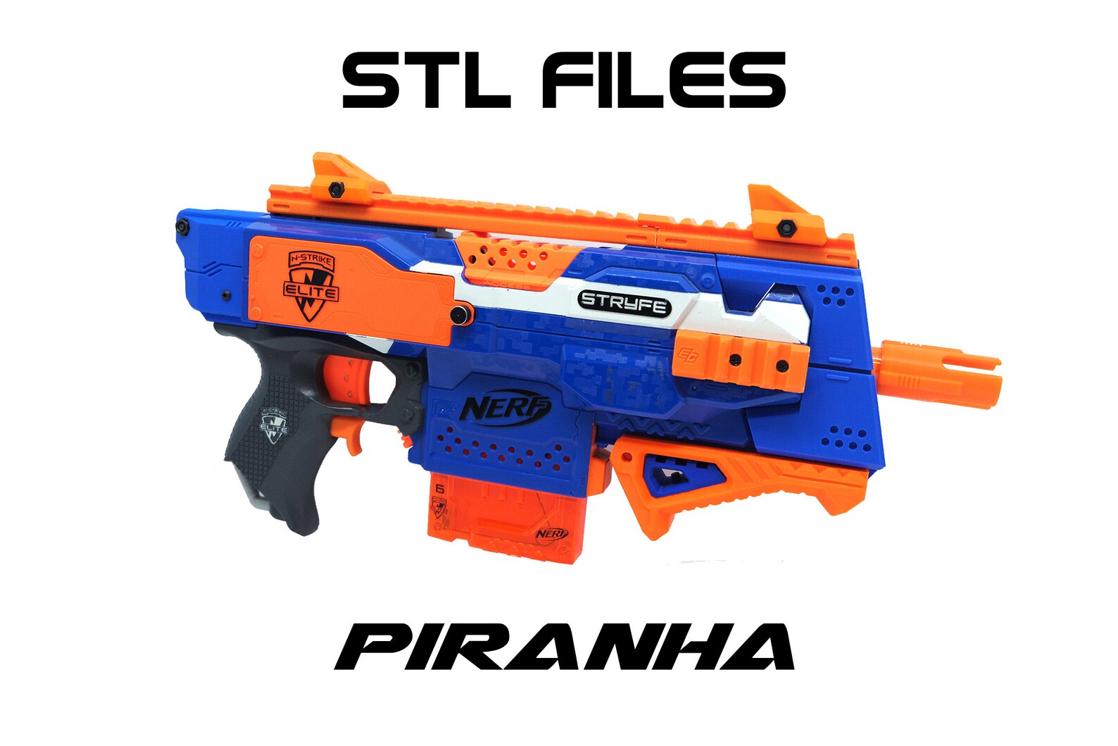 NERF Stryfe Piranha Kit STL Files - Etsy