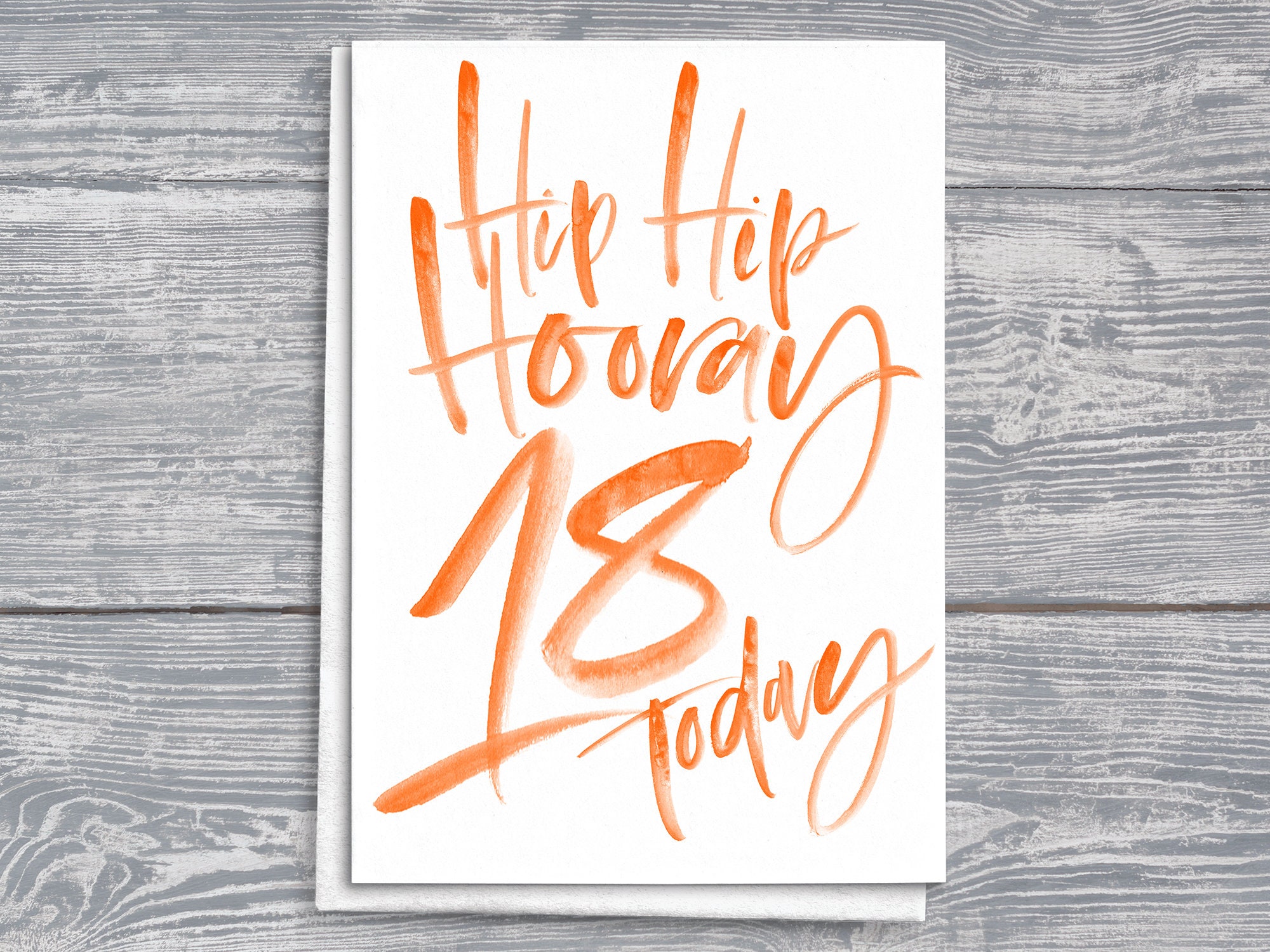 18th Birthday Card hip Hip Hooray 18 Today Other - Etsy UK