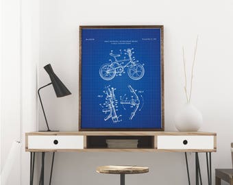 Bicycle poster art | Etsy