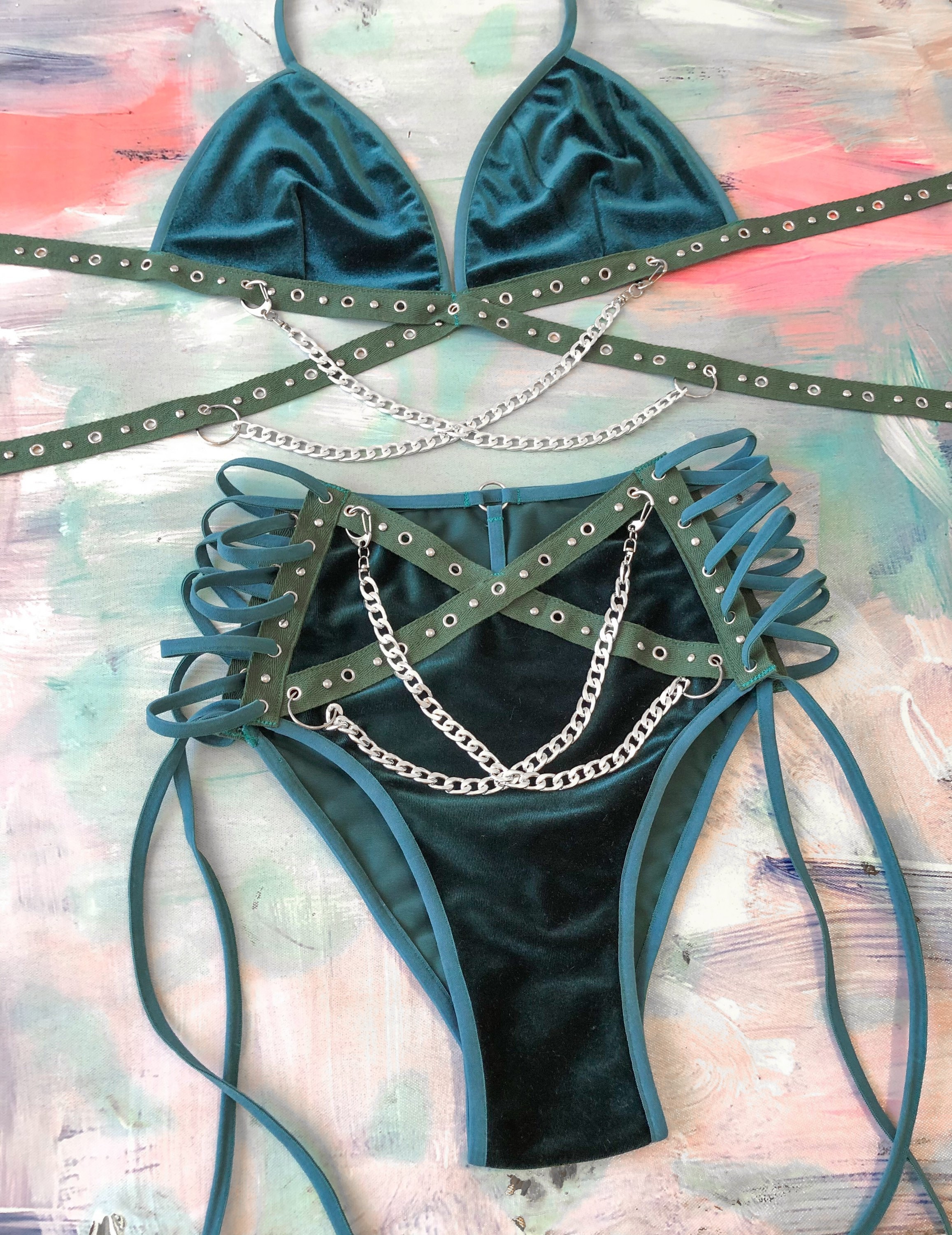 The Grinch Set 2 Piece Set Festival Set Velvet Set Dark - Etsy