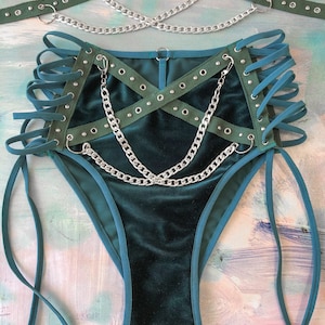 The Grinch Set, 2 Piece Set, Festival Set, Velvet Set, Dark Green ...