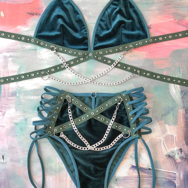 Green Rave Bra - Etsy