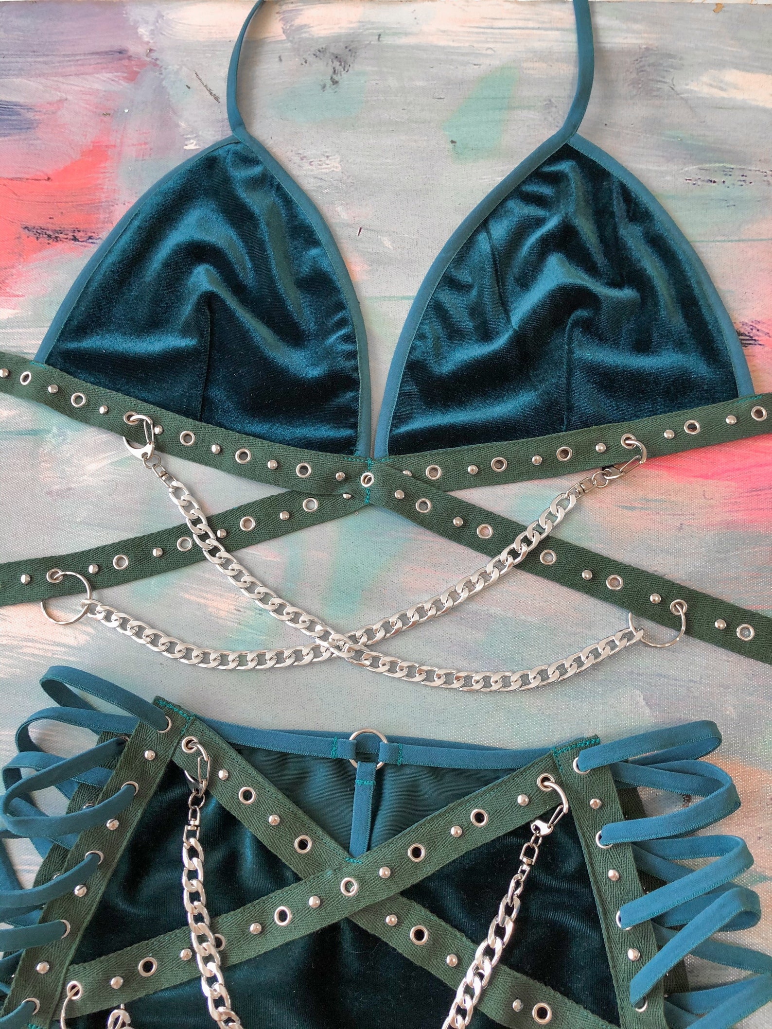 The Grinch Set 2 Piece Set Festival Set Velvet Set Dark - Etsy