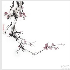 The Four Noble: Orchid Bamboo Chrysanthemum Plum Blossom — Set of 4 ...