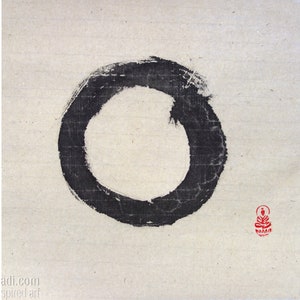 Enso Zen Circle / Torii Gate — Set of 2 Original Oriental Calligraphy ...