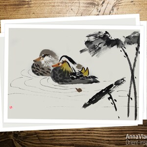 Bird Postcards — Set of 4, Printed From My Original Sumi-e Paintings - Etsy