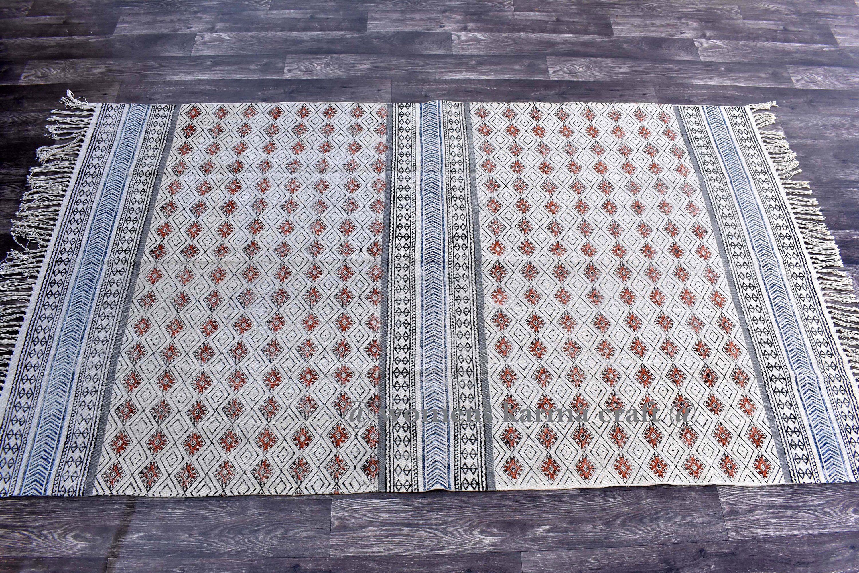 Large 5x8ft Rug Handmade Rug Indian Rug Block Printed Rug - Etsy