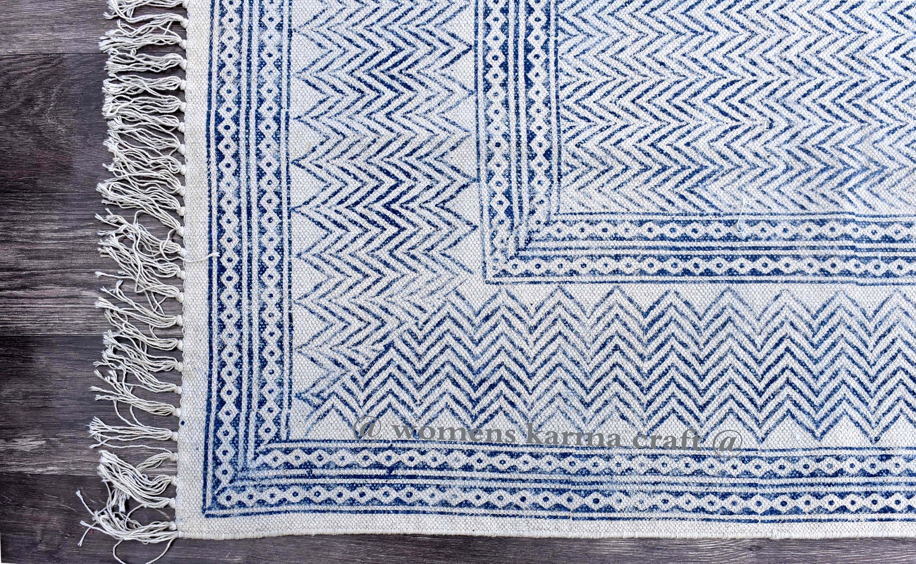 Large 8x10 Feet Rug Handmade Rug Indian Rug Block Print | Etsy