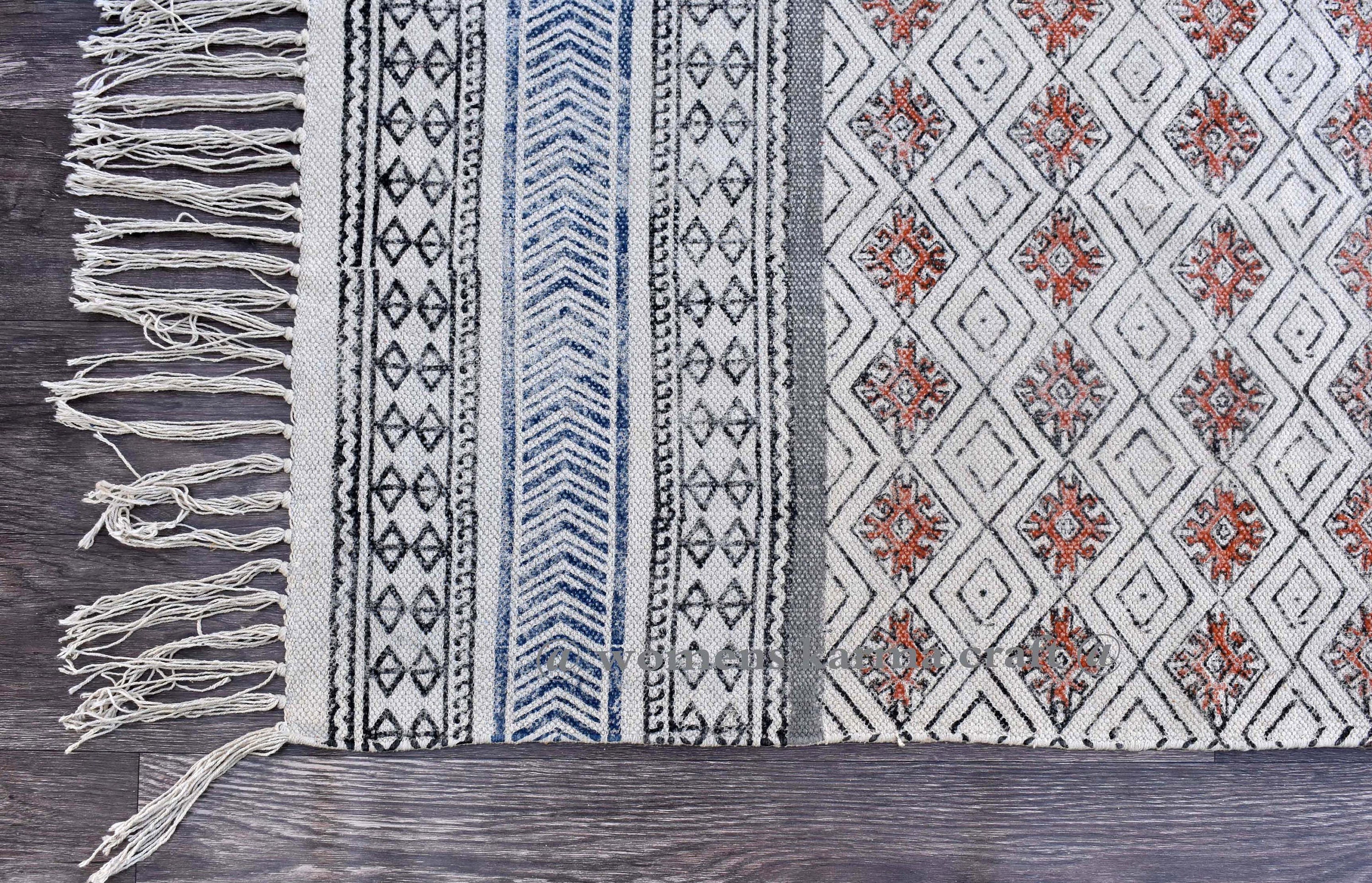 Large 8x10 feet rug handmade rug indian rug block print | Etsy