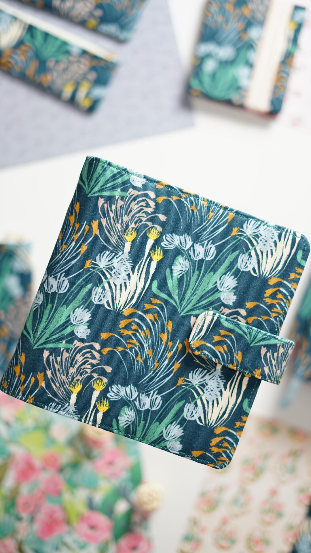 Refillable Perpetual Diary, Plant Fabric Binder Planner, Handmade ...