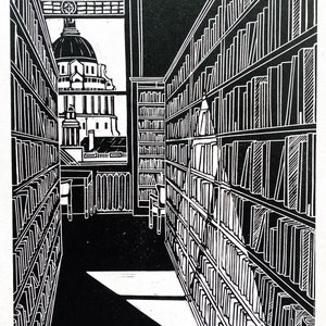 Linen Hall Library Belfast Linocut Print Irish Lino Relief Print ...