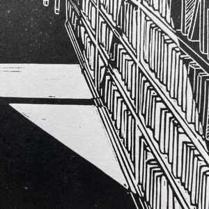 Linen Hall Library Belfast Linocut Print Irish Lino Relief Print ...