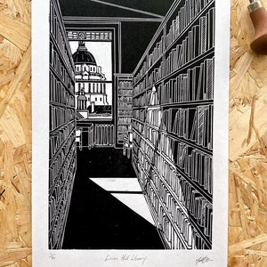 Linen Hall Library Belfast Linocut Print Irish Lino Relief Print ...