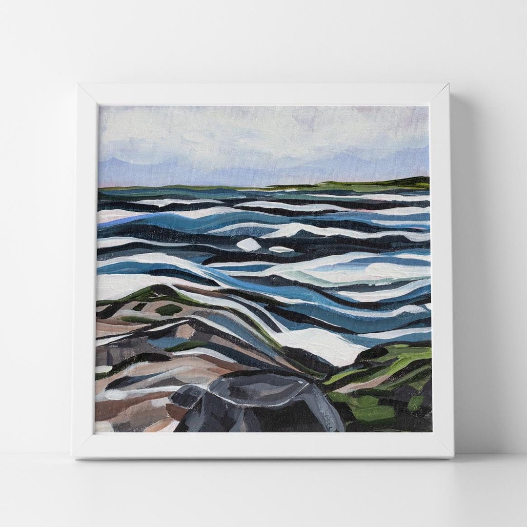 Watching Waves - Square Format Art Print - Etsy