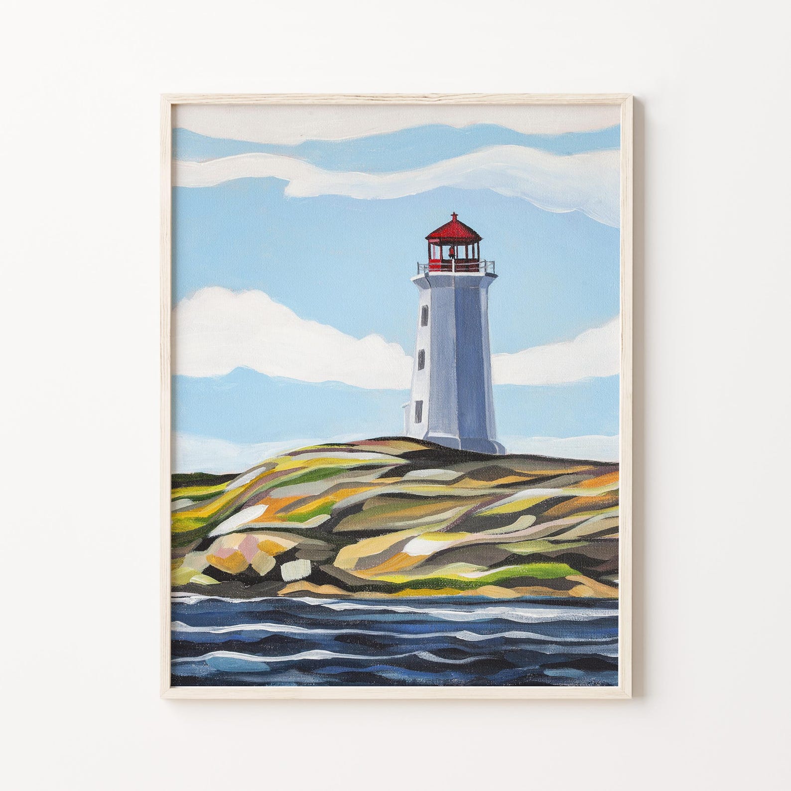 Far Light - Peggy's Cove Light House Vertical Art Print - Etsy